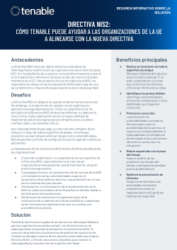 Solution Overview: How Tenable can Help EU Organizations Align with the ...